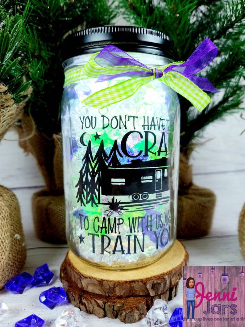 Farmhouse Mason Jar Camping Light, LED Rv Decor, Housewarming Gift, Rv ...