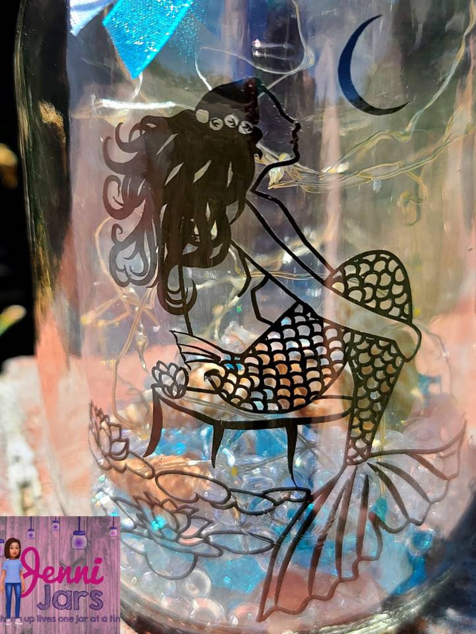 Mermaid Solar Rechargeable Mason Jar Fairy Lantern Mermaid - Etsy
