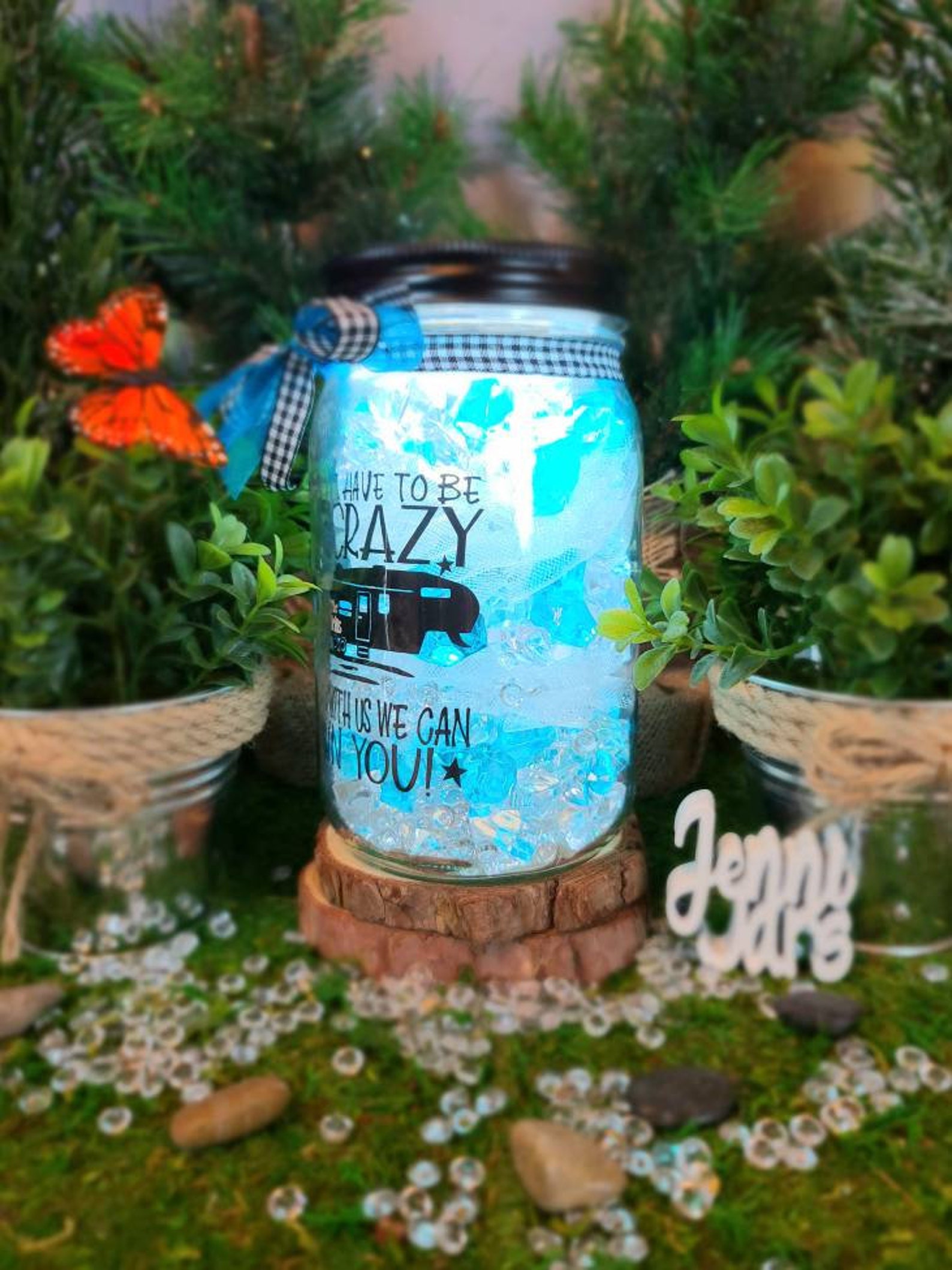 Personalized Camping Light up Rv Decor, Motorhome Mason Jar Light Decor ...