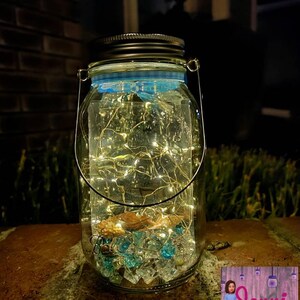 Mermaid Solar Rechargeable Mason Jar Fairy Lantern, Mermaid Decor ...