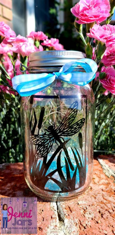 Dragonfly Mason Jar Lights Mother's Day Farmhouse Mason | Etsy
