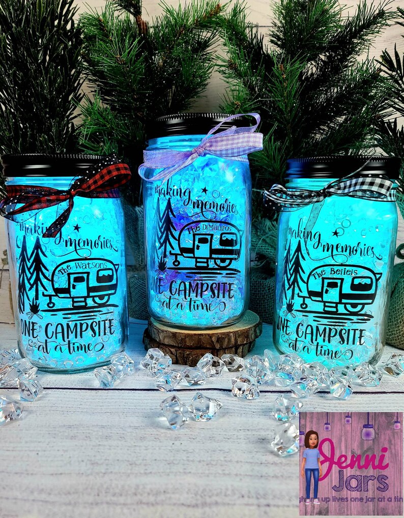 Personalized Light up Rv Decor , Farmhouse Mason Jar Light ...