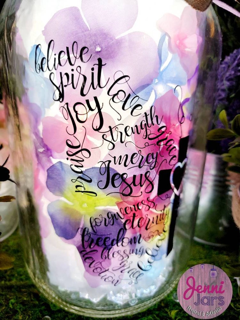 Butterfly With Cross Hydrangea Mason Jar Light Centerpiece, Hydrangea ...