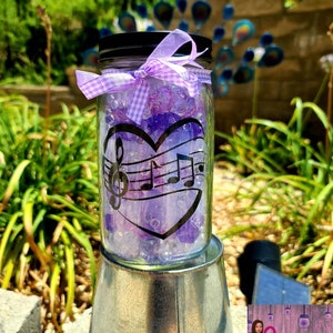 Farmhouse Music Mason Jar Light Decor, Music Kitchen Centerpiece ...