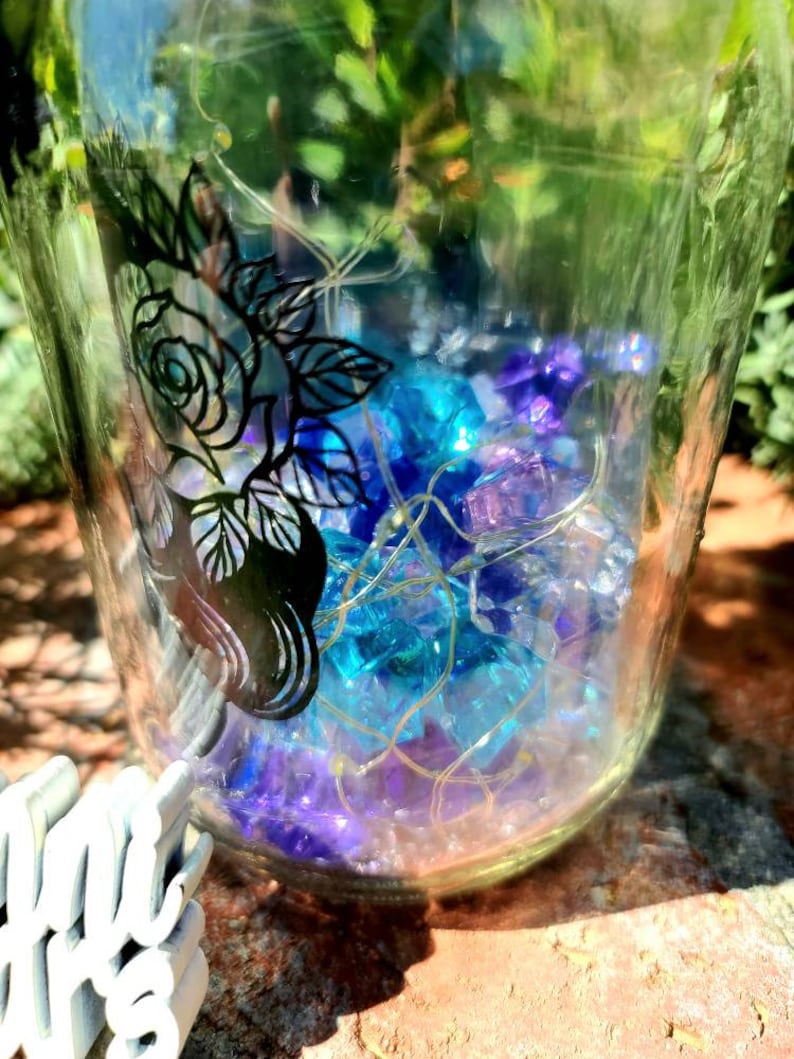 Gypsy Solar Rechargeable Mason Jar Fairy Lantern, Farmhouse Meditation ...