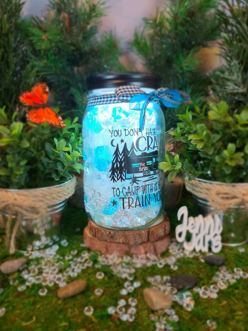 Personalized Camping Light up Rv Decor Motorhome Mason Jar - Etsy