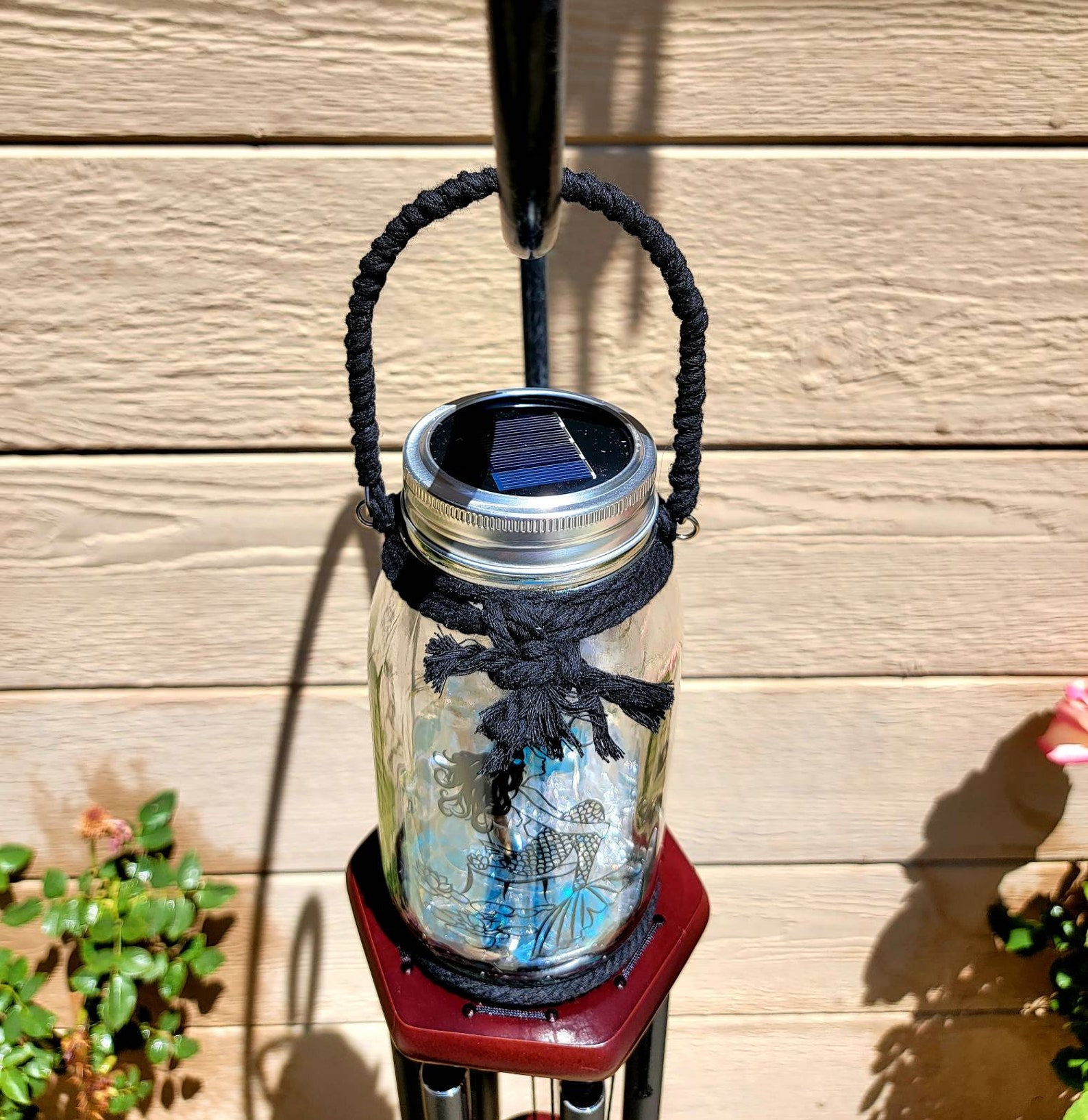 Mermaid Solar Rechargeable Mason Jar Fairy Lantern Wind Chime - Etsy
