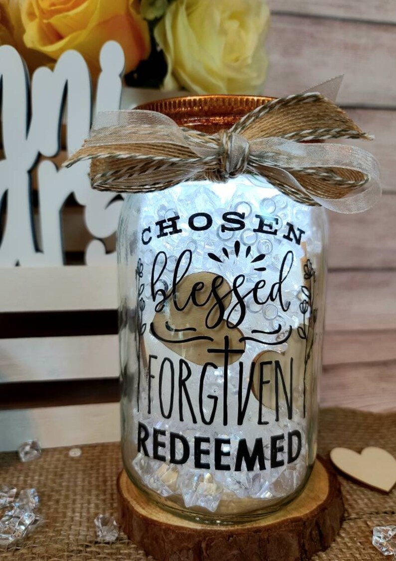 Religious Easter Mason Jar Light, Spiritual Color Changing Night Light ...