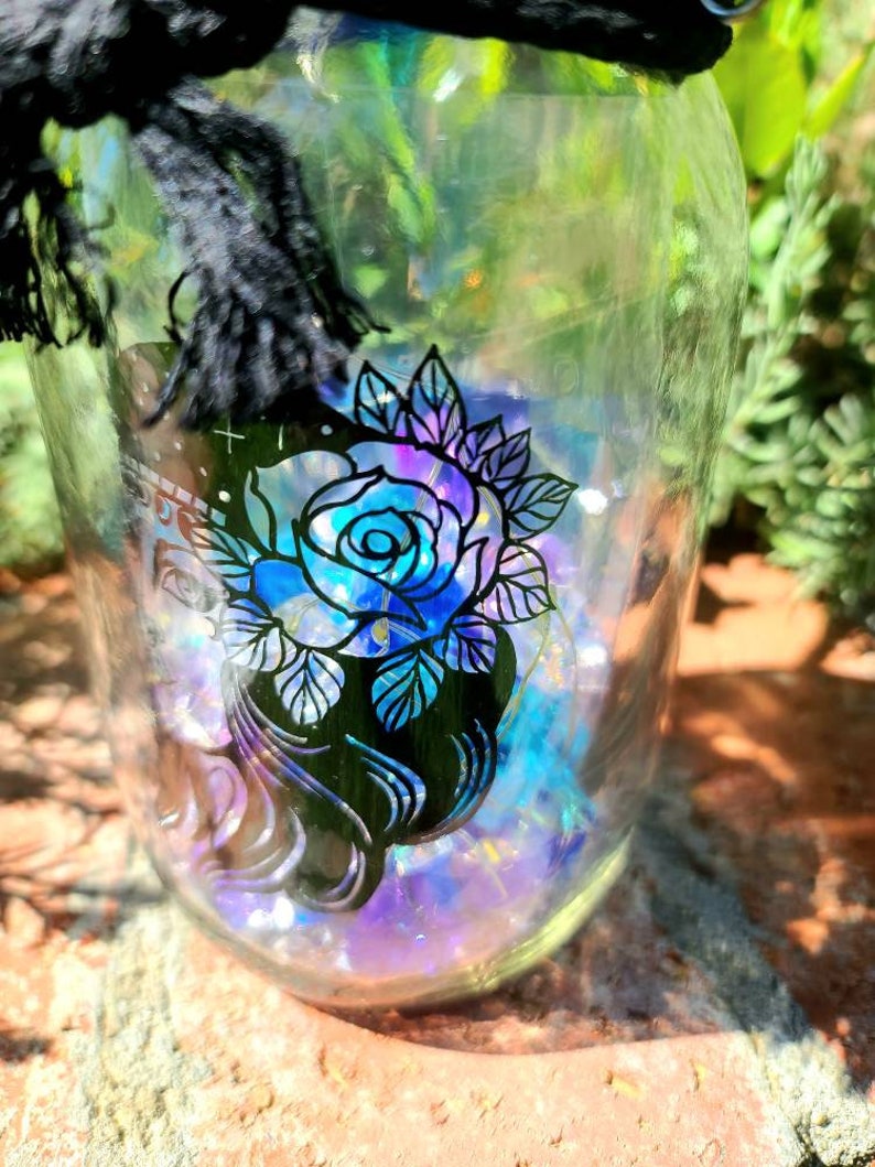 Gypsy Solar Rechargeable Mason Jar Fairy Lantern, Farmhouse Meditation ...