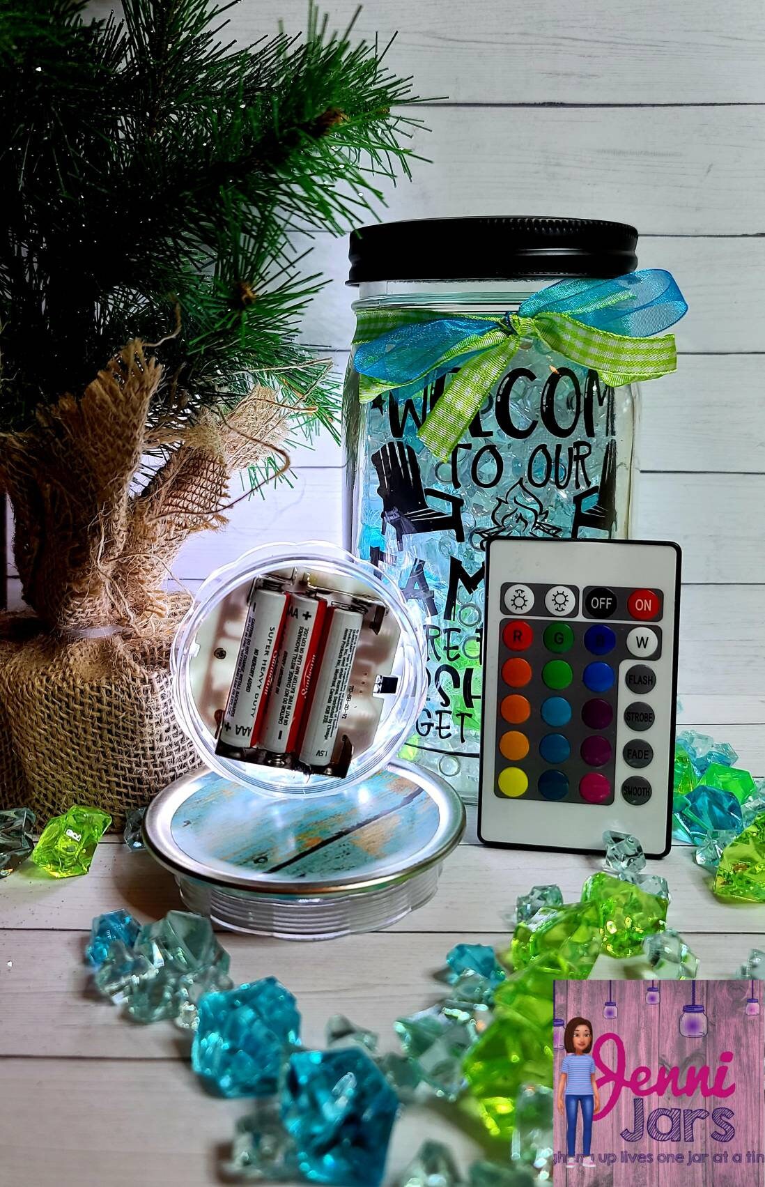 Camping light up rv decor Motorhome mason jar light decor | Etsy