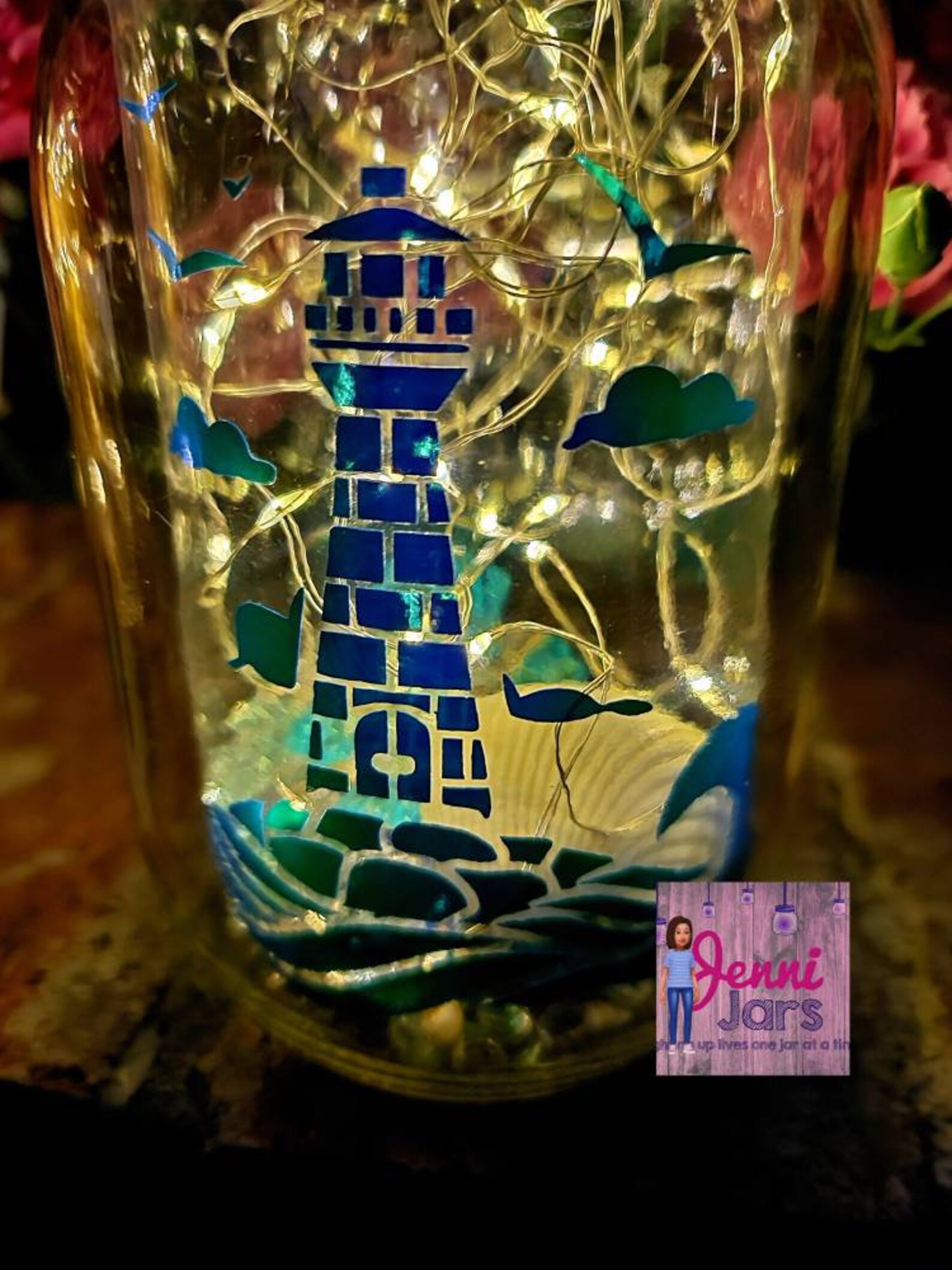 Farmhouse Lighthouse Solar Mason Jar Light Mother Birthday - Etsy