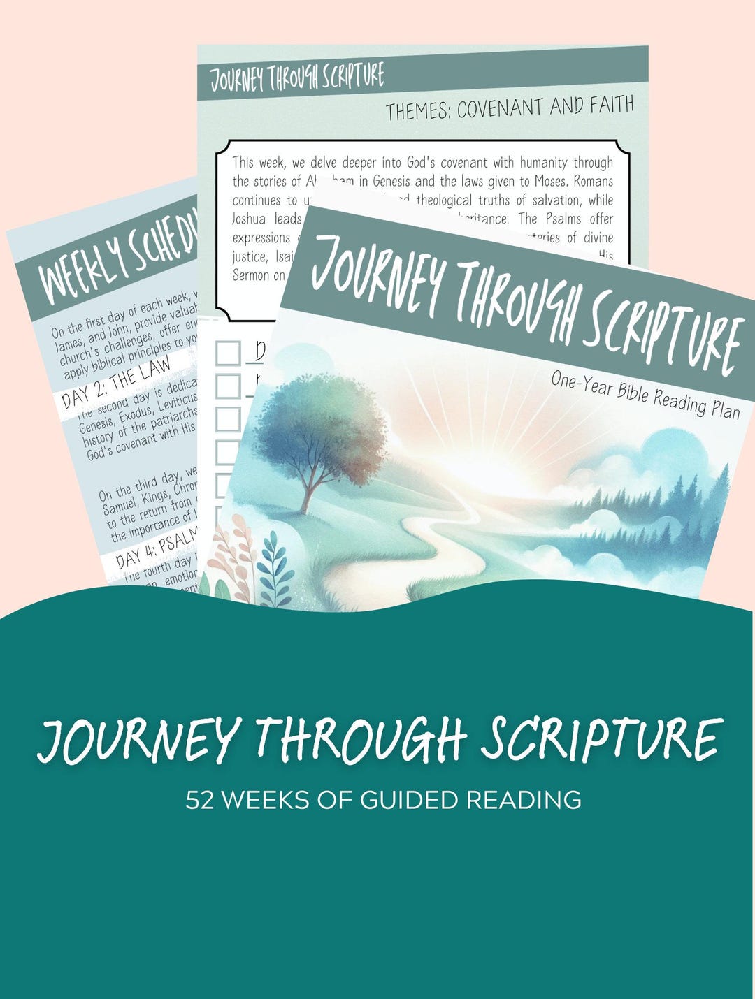 Bible Reading Plan 52 Weeks - Weekly Bible Study Guide, Devotional ...