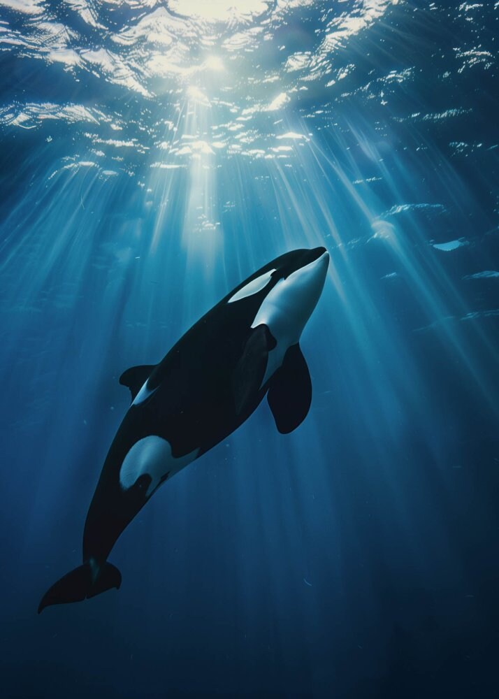 Orca in Underwater View, Scuba Diving Photo, Orca Photo, Ocean Photo ...