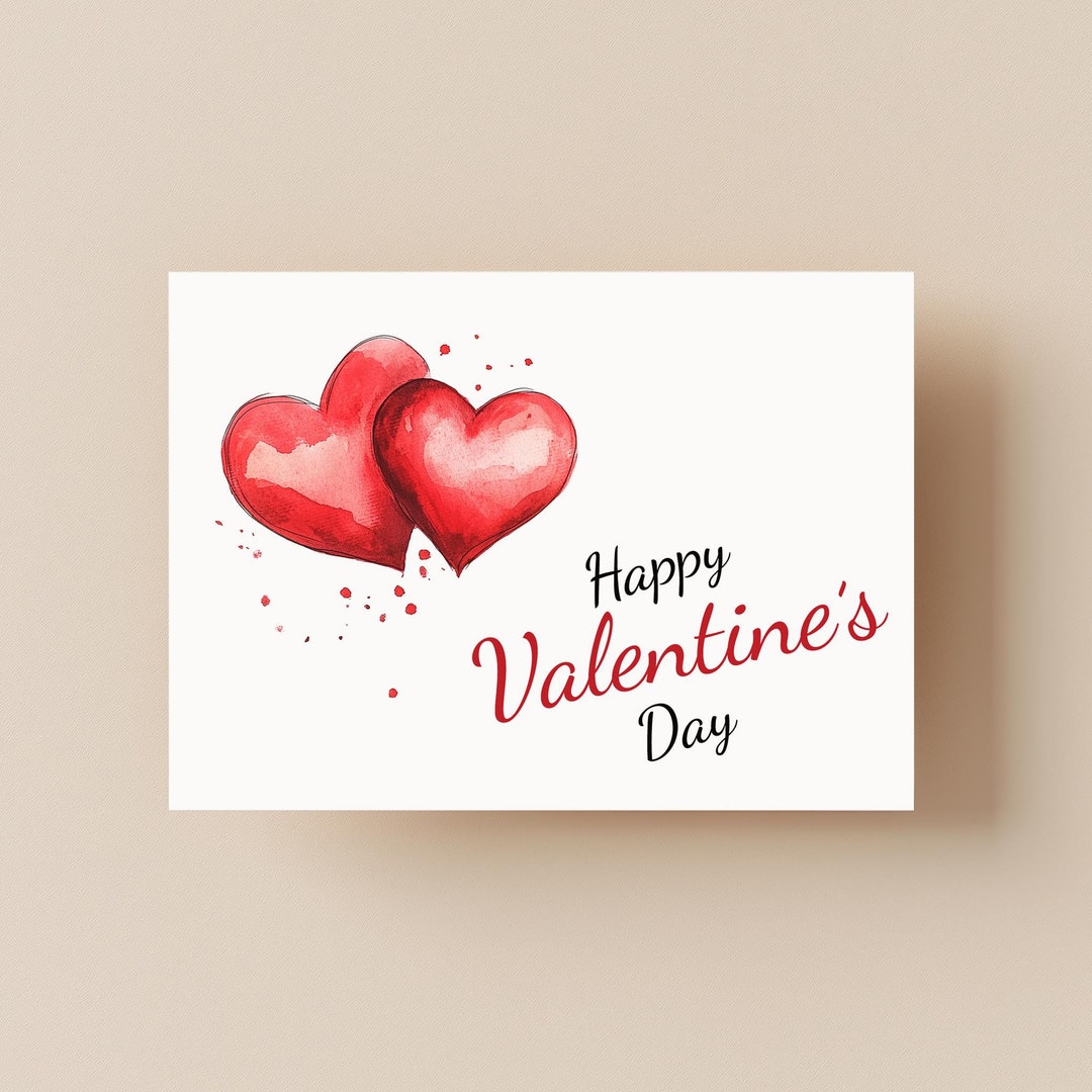 Digital Valentine's Day Card, Printable Valentine's Day Card ...
