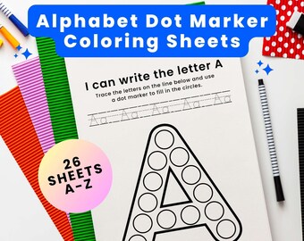 26 Alphabet Dot Marker Worksheets With Words Dot Marker Activities for ...