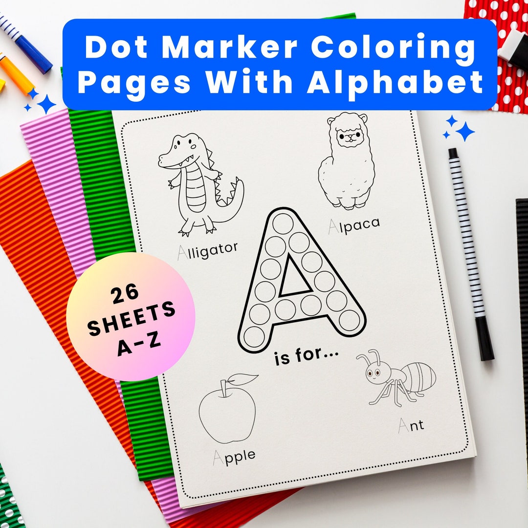 26 Alphabet Dot Marker Worksheets With Words Dot Marker Activities for ...