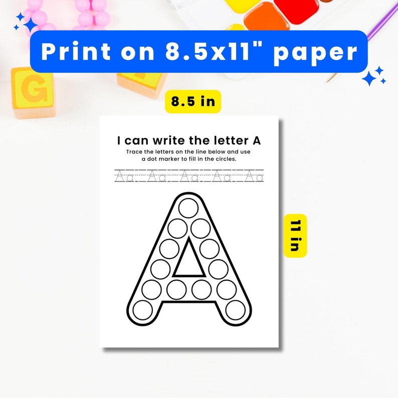 52 Alphabet Dot Marker Worksheets Dot Marker Activities for Toddlers ...