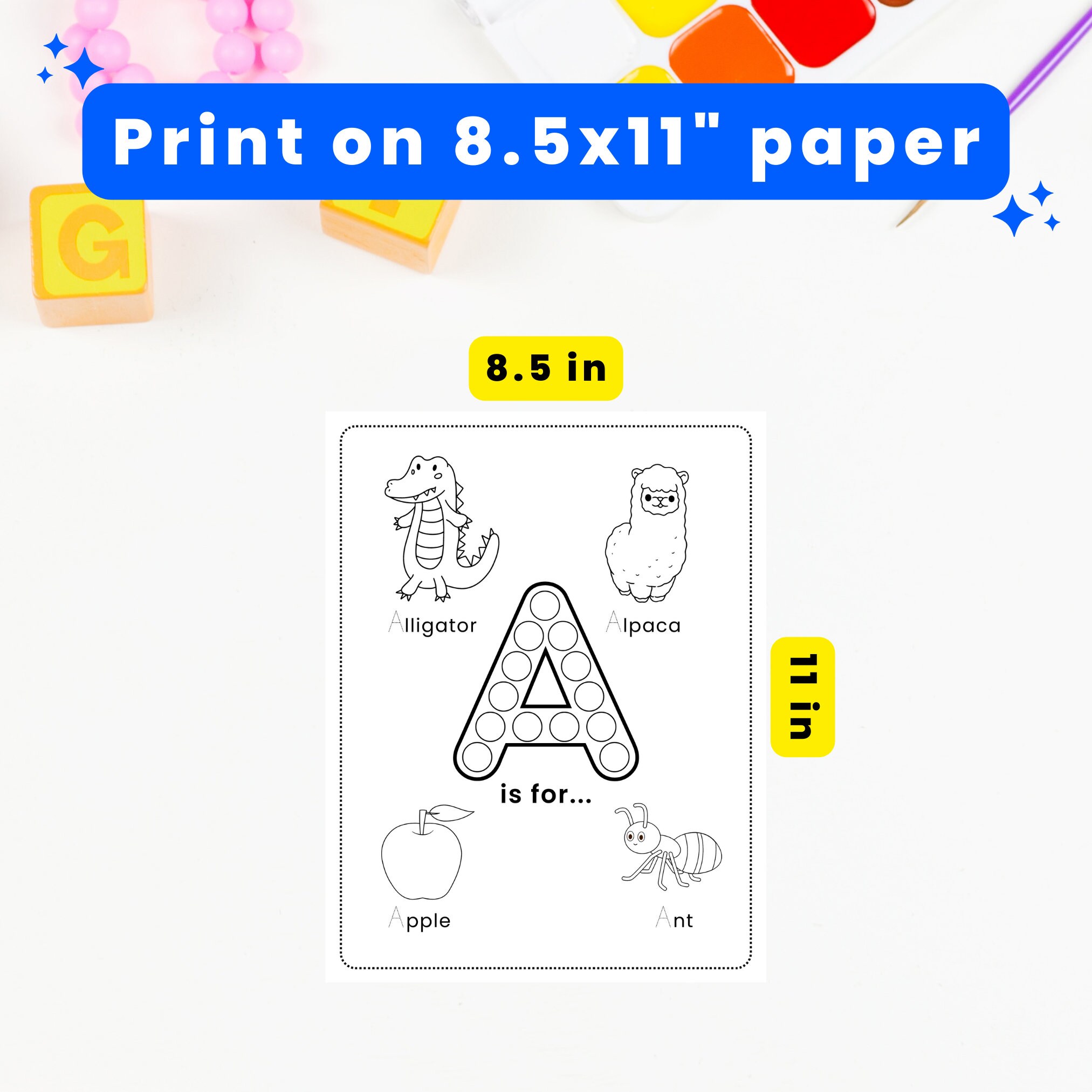 26 Alphabet Dot Marker Worksheets With Words Dot Marker Activities for ...