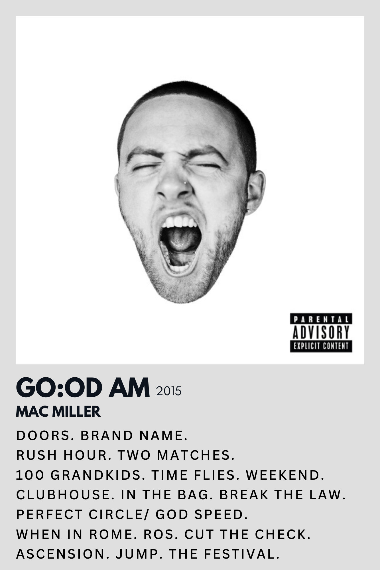 CUSTOM Album Cover Tracklist Poster - Etsy