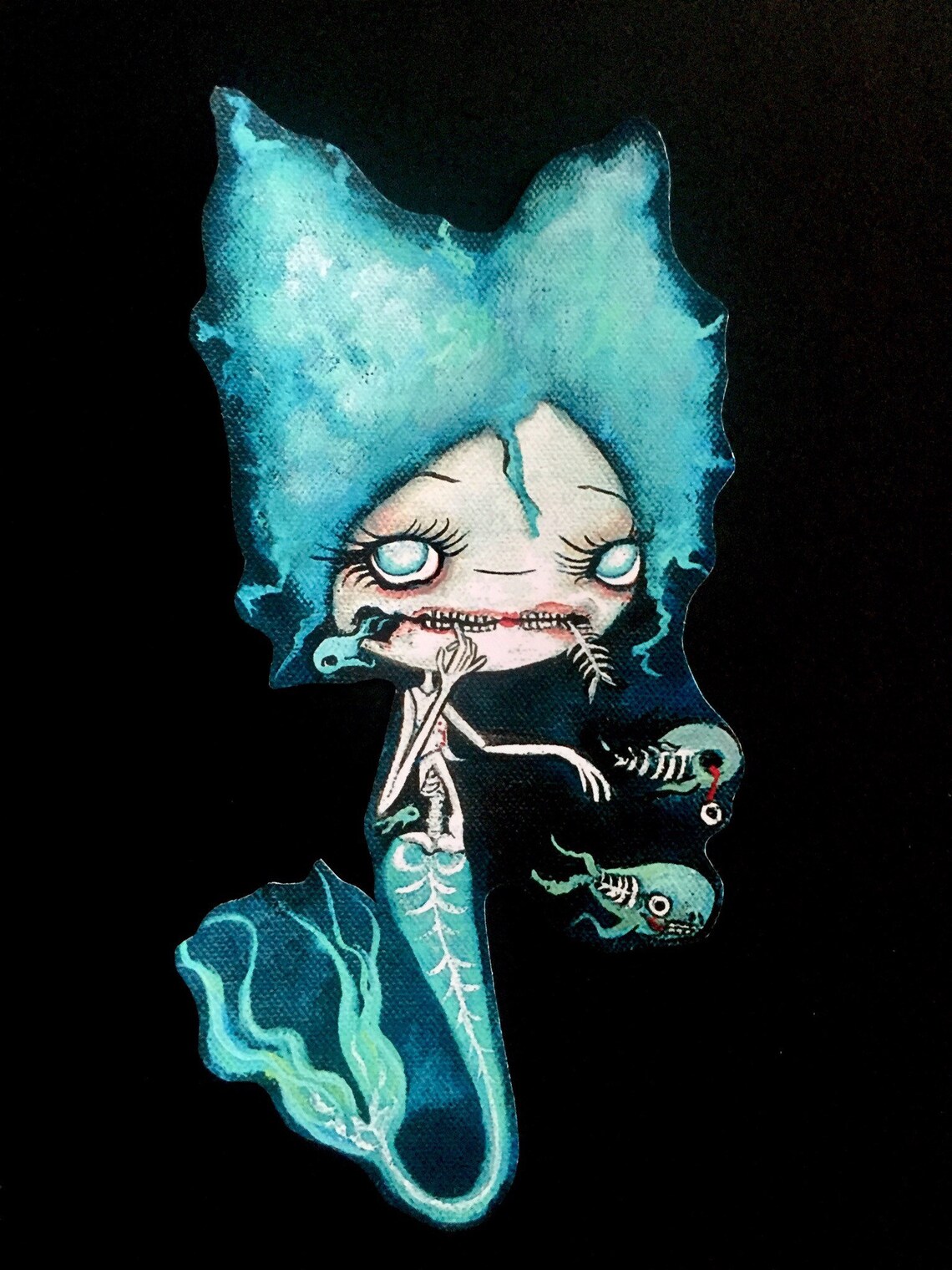 Laptop Decal Zombie Sticker Mermaid Art Coffee Mug Stickers - Etsy