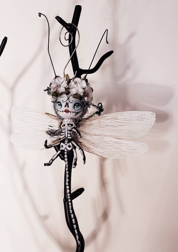 Dragonfly Sugar Skull Tattoo