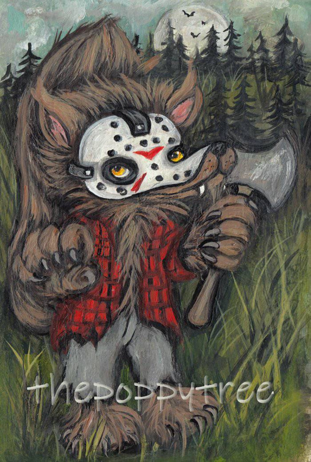 Jason Vorhees Werewolf Costume Halloween Art Wolf Print - Etsy