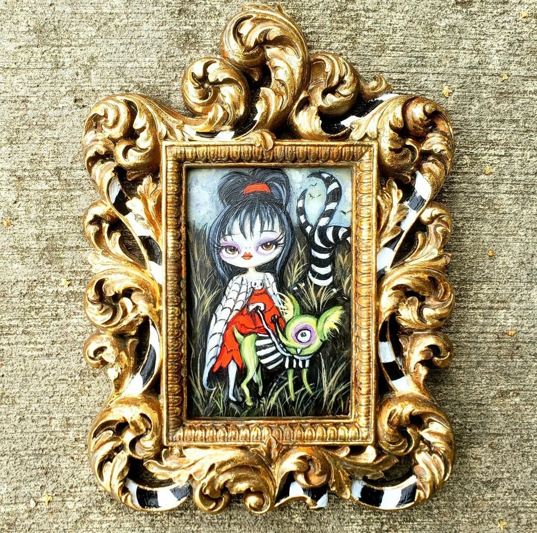 Lydia Dietz Painting Beetlejuice Dog Art Original Painting - Etsy