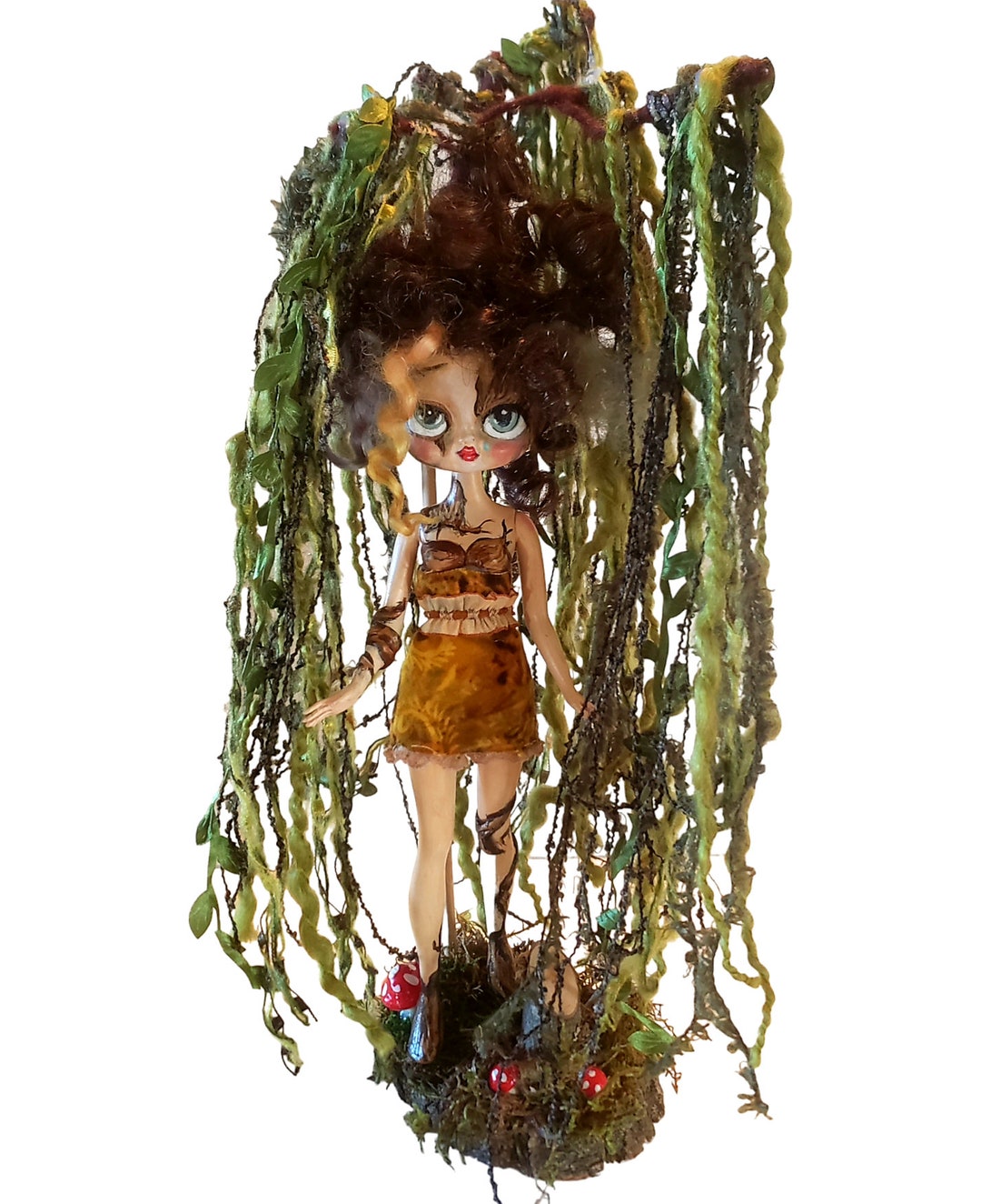 Weeping Willow Art Doll Upcycle Doll Cute Nature Tree Girl - Etsy