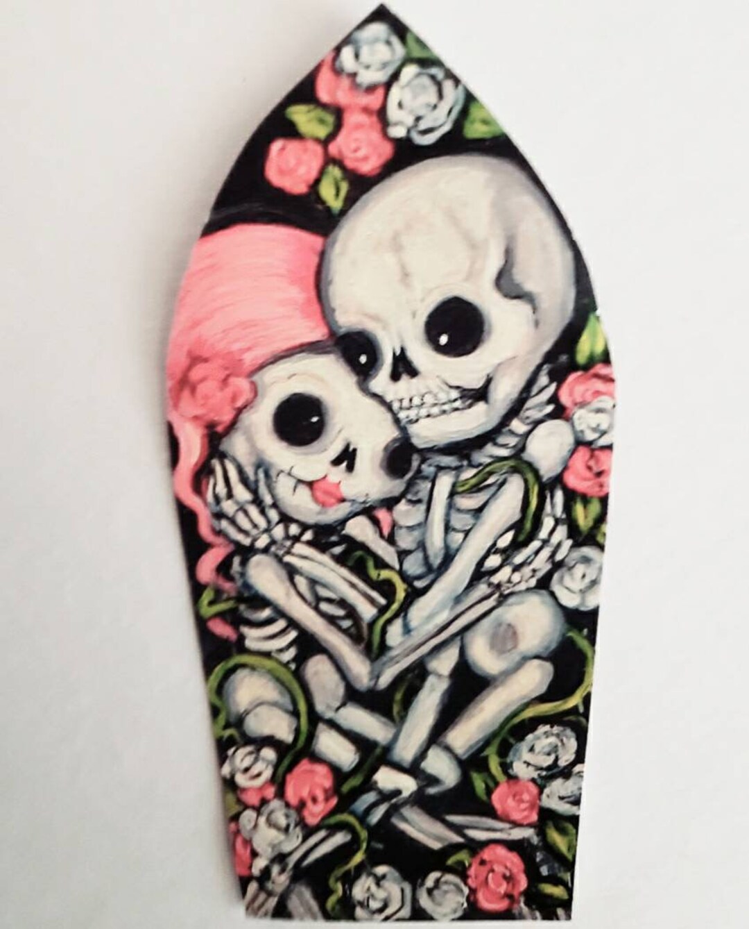 Spooky Print Skeleton Vinyl Sticker Cute Couple Coffin Sticker Cute ...