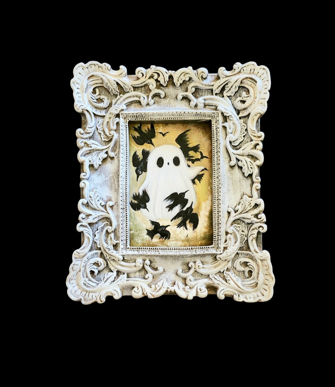 Ghost Painting Raven Crow Art Ghost Carousel Wall Decor Pop Surrealism ...