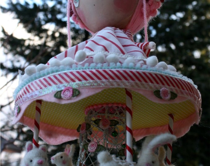 Carousel Girl Paper Mache Art Doll Tree Topper - Etsy