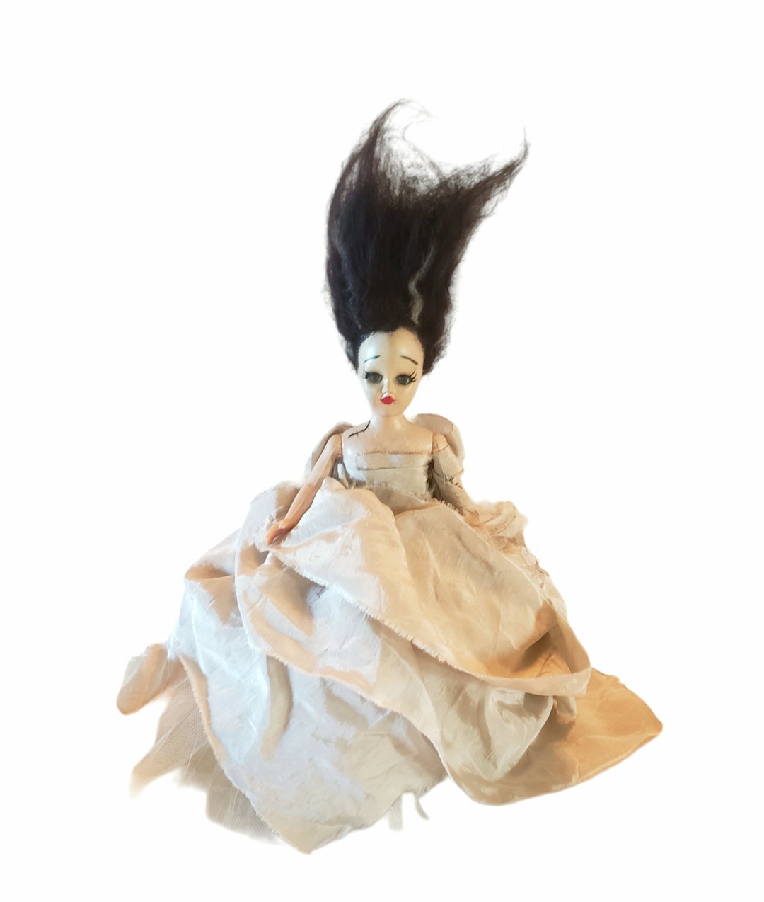 Bride of Frankenstein Doll Vintage Blinky Doll Makeover Collectable - Etsy