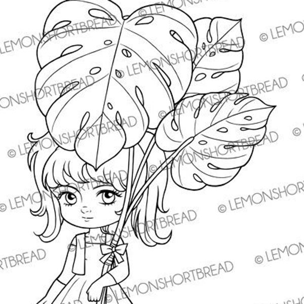 Monstera Coloring Page - Etsy