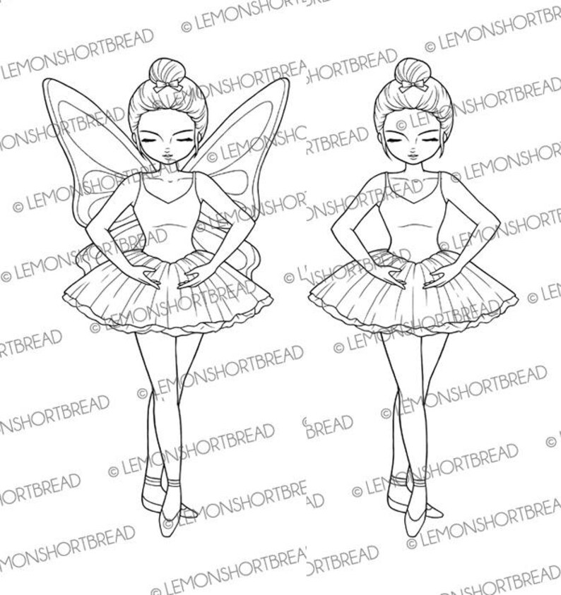 Digital Stamp Ballerina Ballet Digi Download Fairy Girl - Etsy