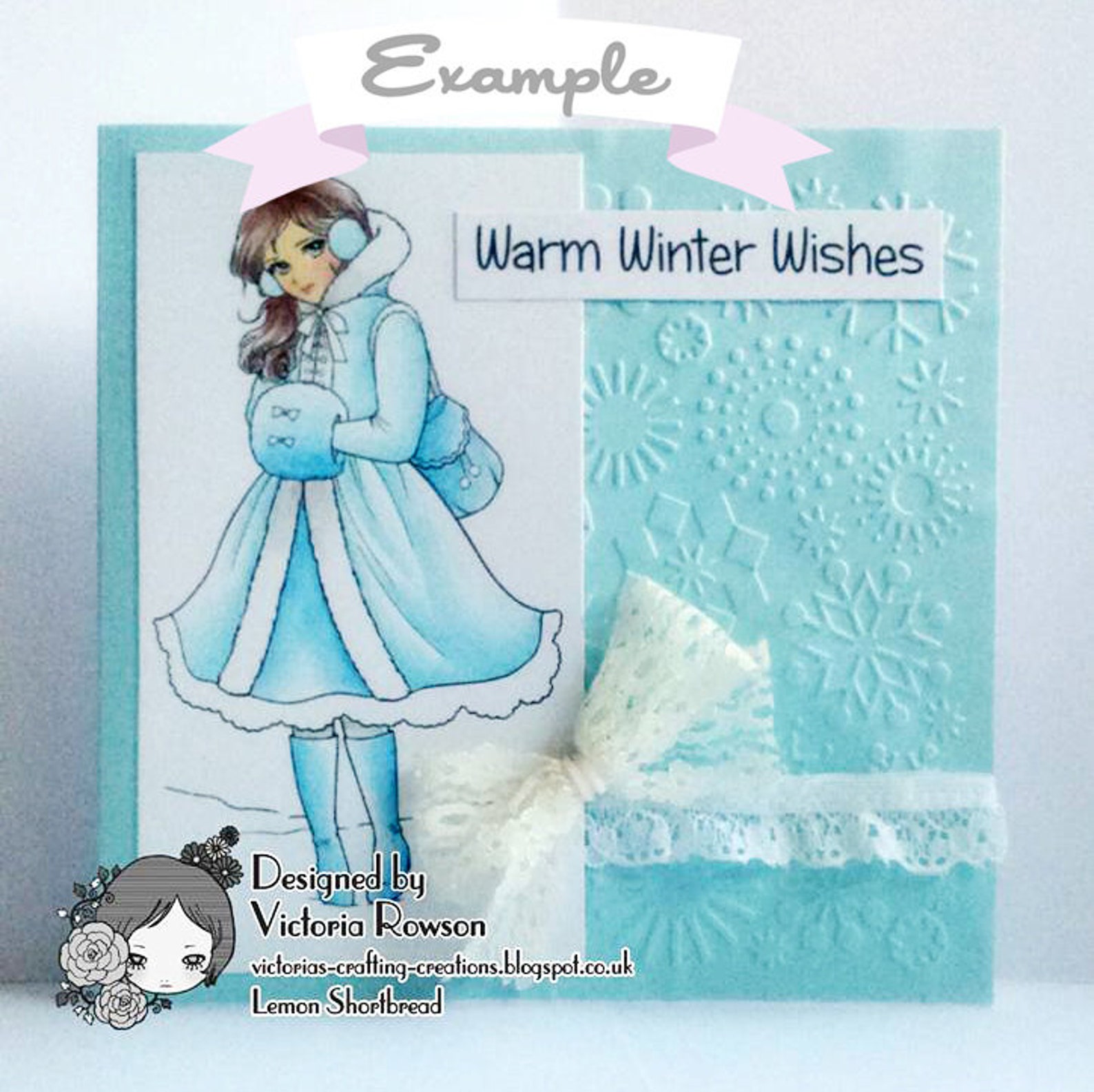 Digital Stamp Winter Snow Muff Girl, Digi Christmas Coloring Page ...