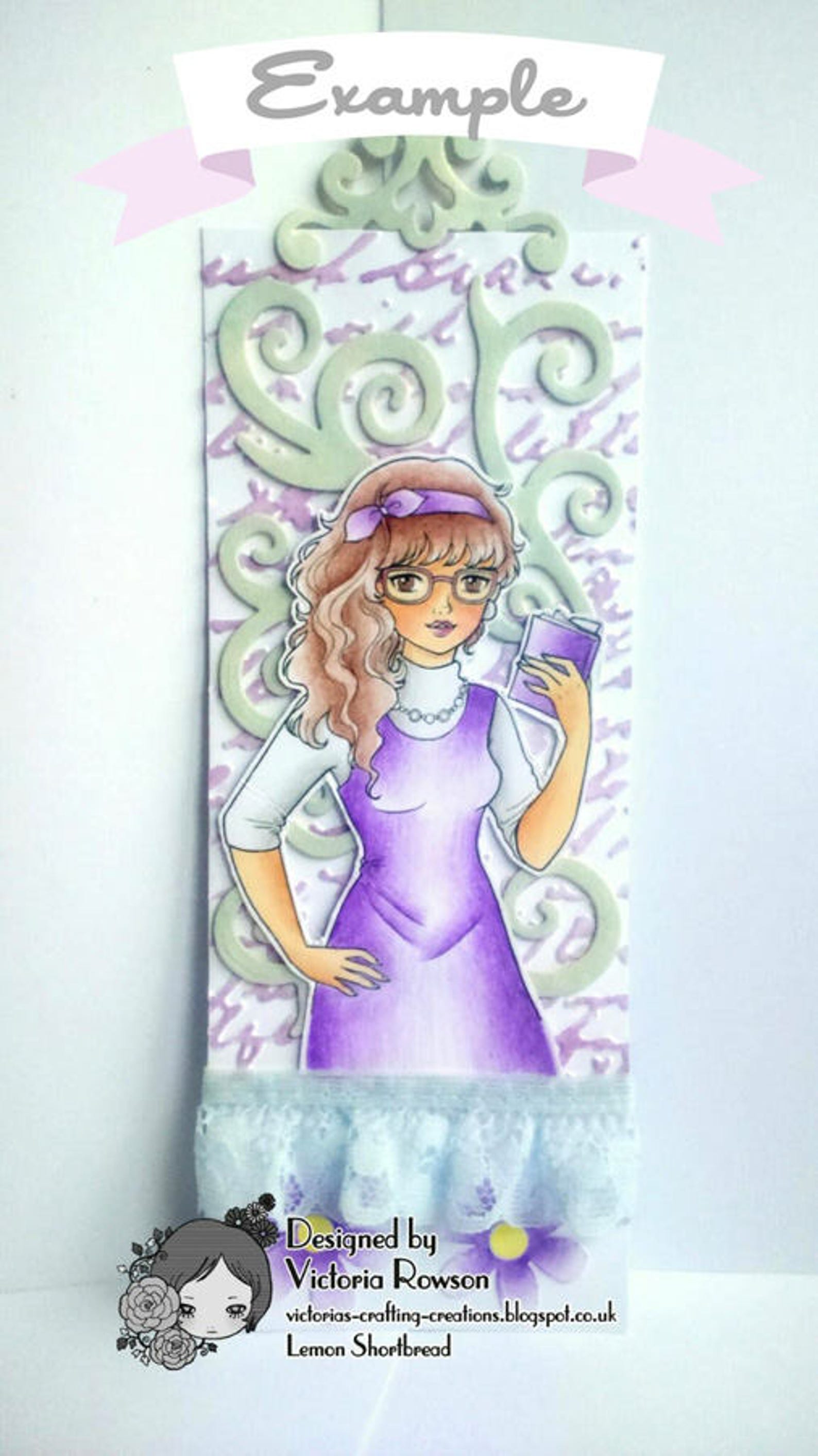 Digital Stamp Girl With Book Digi Download Coloring Page | Etsy