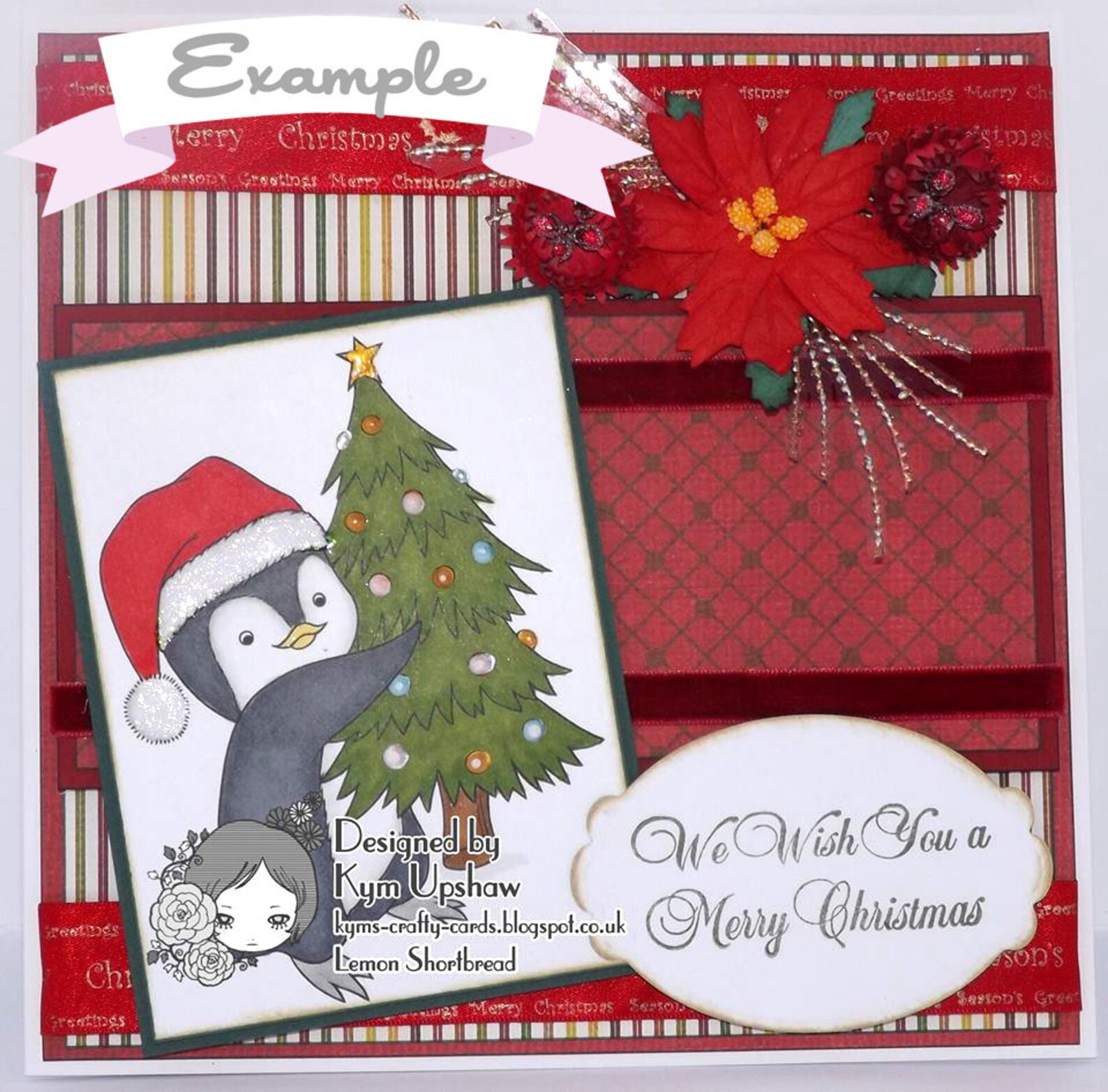 Digital Stamp Christmas Tree Penguin Digi Winter Holiday - Etsy