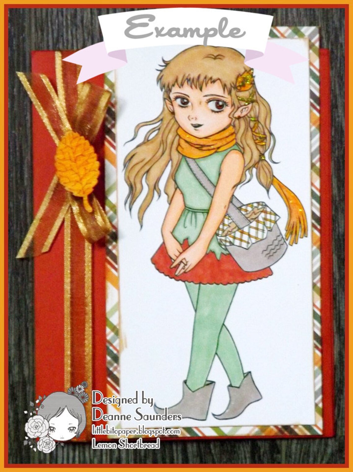 Digital Stamp Autumn Harvest Elf Digi Fall Fairy Girl - Etsy