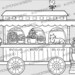 Digital Stamp Flower Caravan Cat Digi Coloring Page Download - Etsy