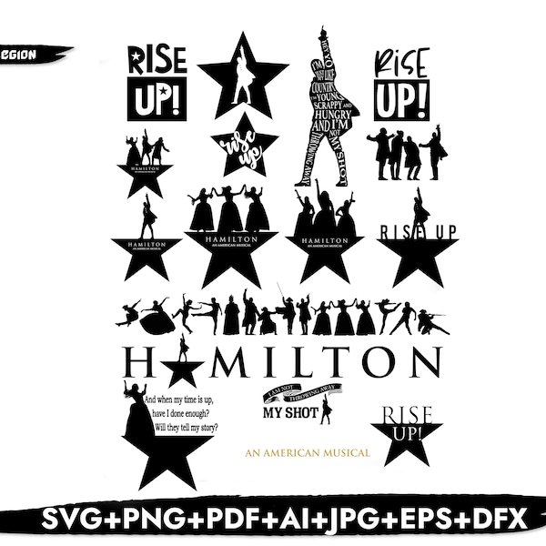 Hamilton Svg - Etsy