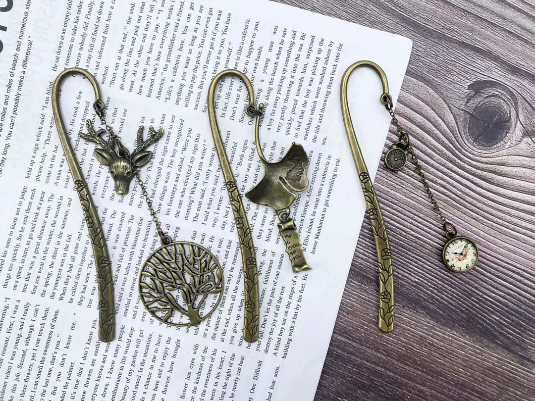 Elegant Vintage Ginkgo Leaf Metal Bookmark Nature-inspired Book ...