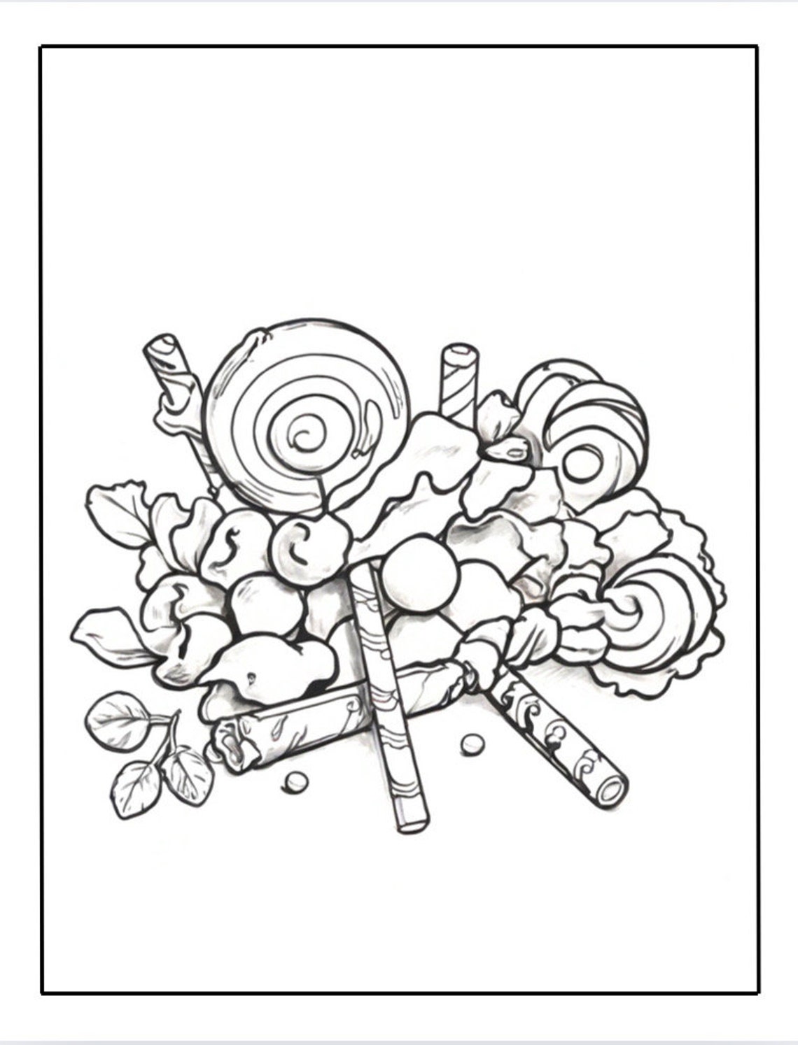 48 Foods Coloring Book Pages, Coloring Pages for Kids and Adults ...