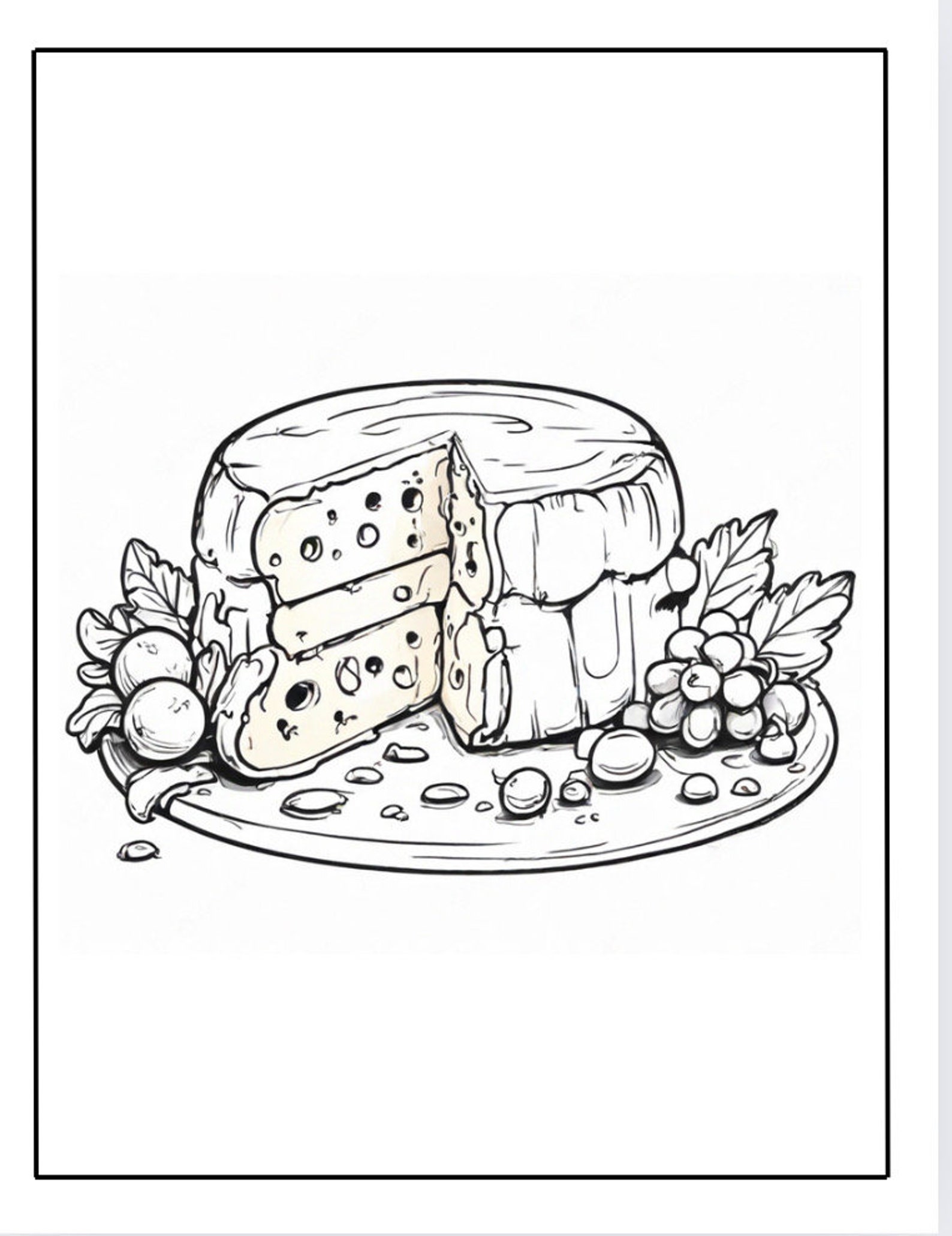 48 Foods Coloring Book Pages, Coloring Pages for Kids and Adults ...