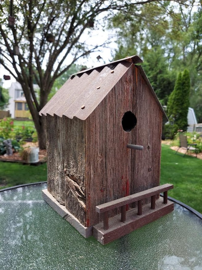 A Simple, but Beautiful Small Barn Wood Bird Home. - Etsy