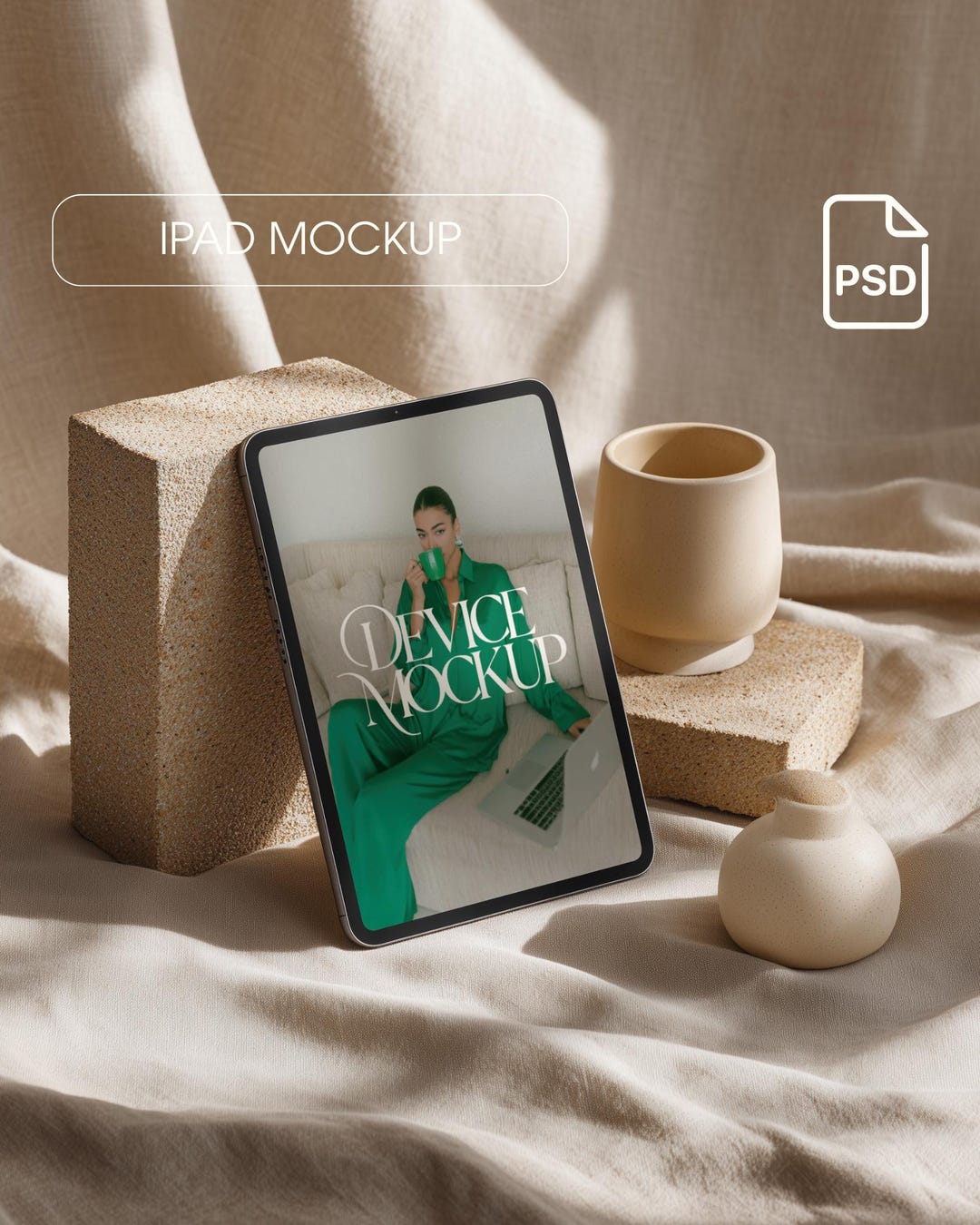 IPad Mockup PSD Tablet Screen iPad Device Mockup Editable Smart Object ...