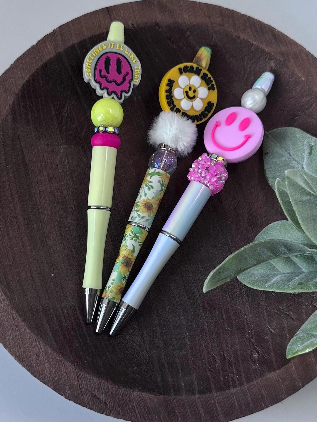 Smiley Face Beaded Pen Cute Pen Fun Pen Gift Office Gift Ink Pen ...