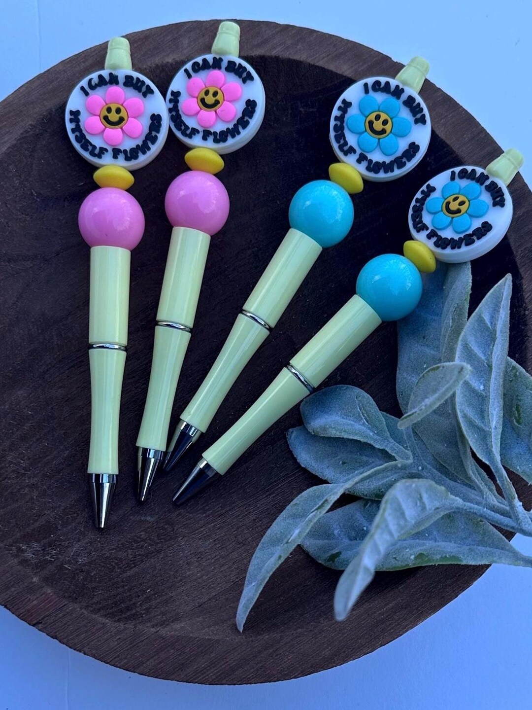 Floral Refillable Pen – "i Can Buy Myself Flowers" Silicone Bead Pen - Etsy