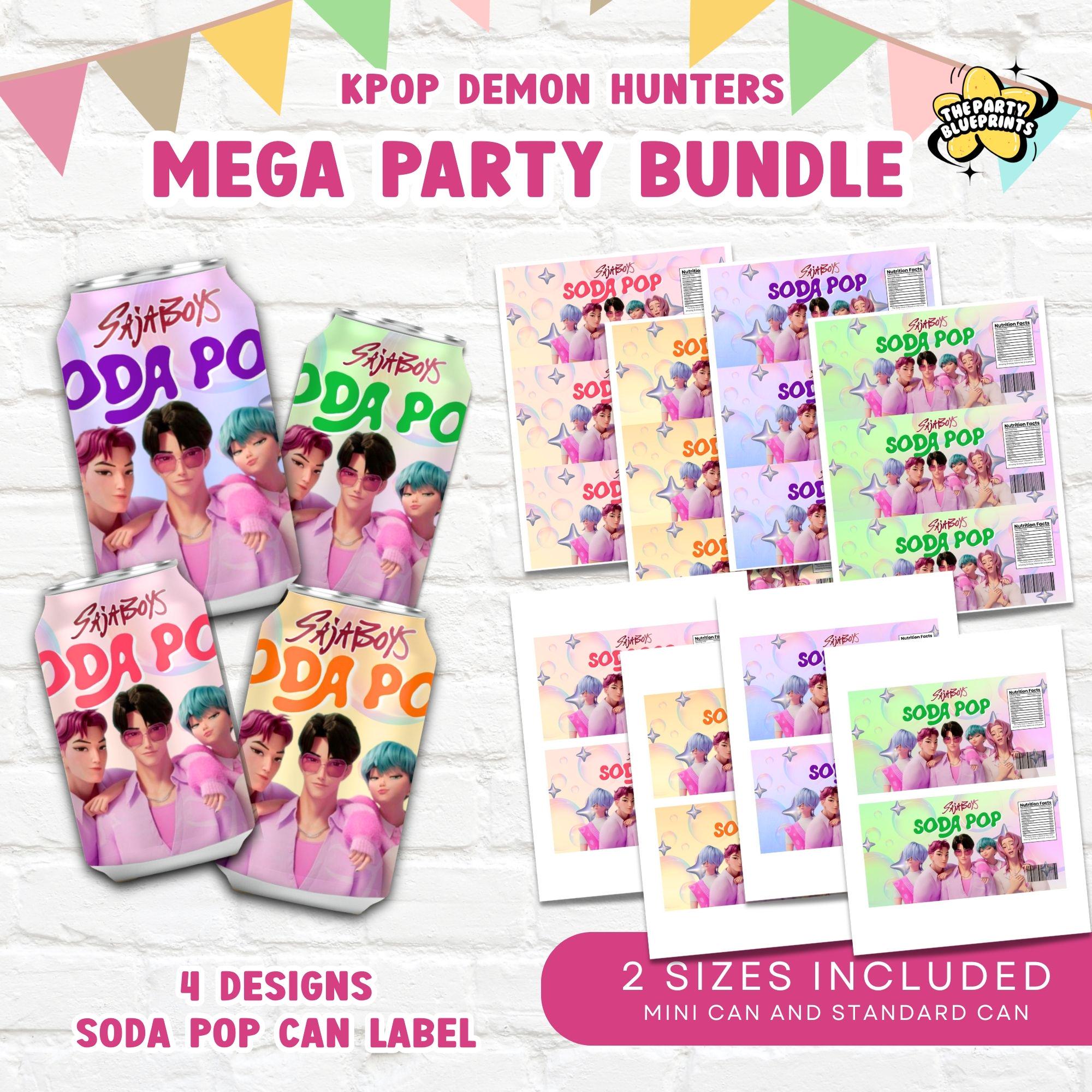Kpop Demon Hunters Party Printable Set: Demon Hunter Birthday Bundle ...