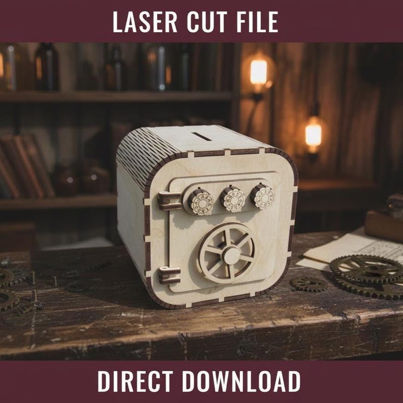 Laser Cut Safe Bank - Etsy
