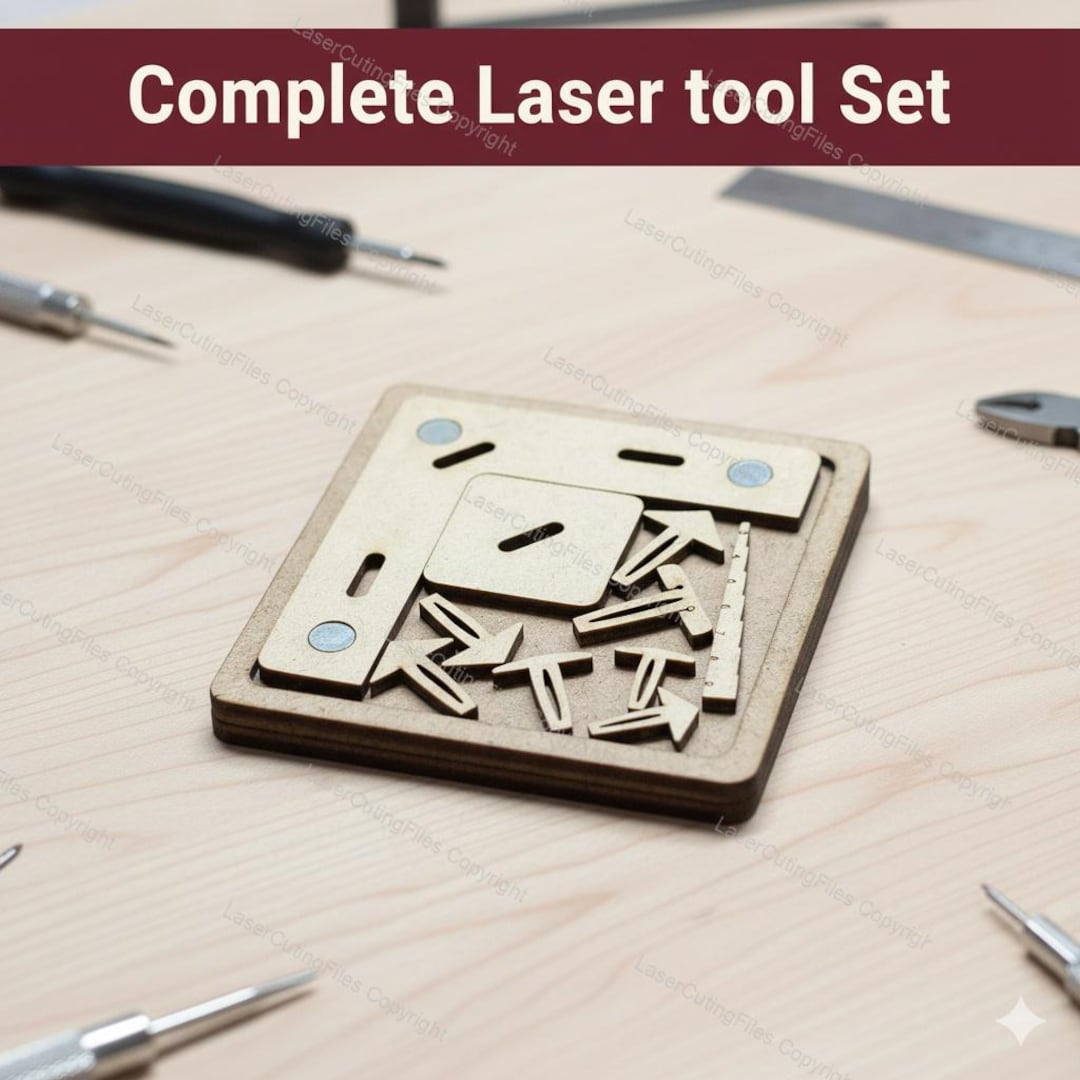 Laser Cut Calibration Tool Set + Bed Pins+ Clamps + Guides Material ...
